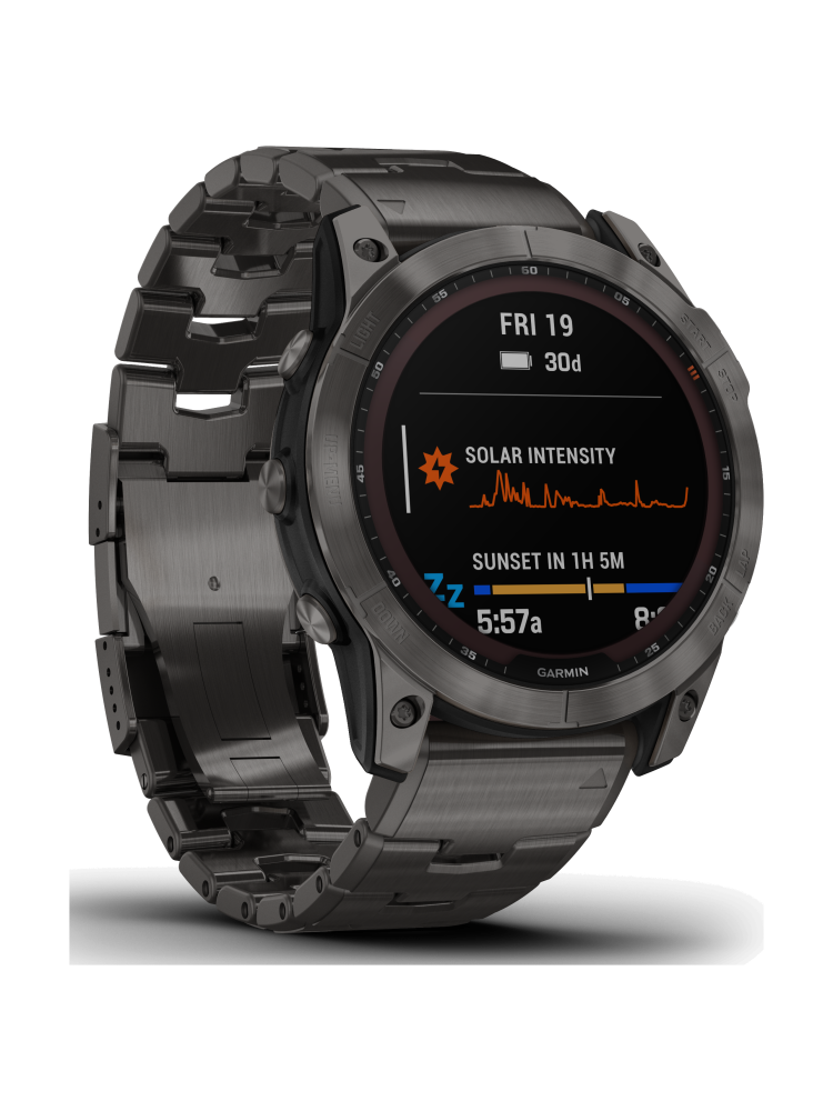Garmin fenix® 7 fenix 7X Sapphire Solar "Schiefergraues DLC-Titan mit ...